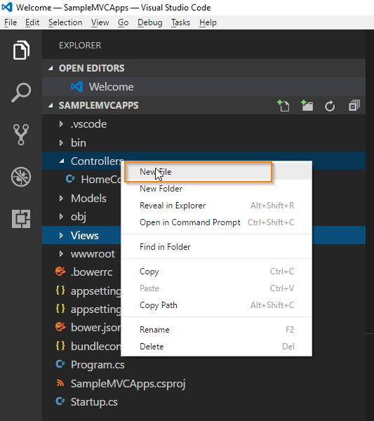 Getting Started With ASP.NET Core MVC Apps Using VS Code